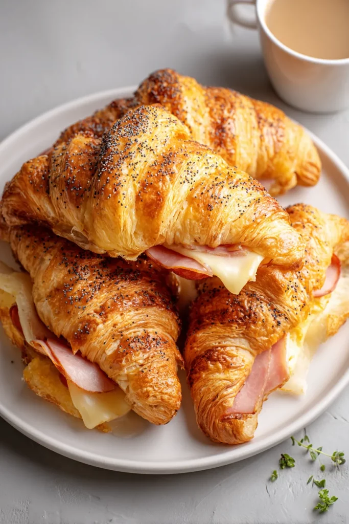 Baked Ham and Cheese Croissants – Cooking With Chef Alba