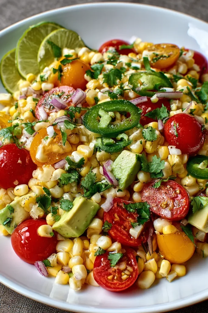 Fresh Corn Salad with Tomatoes, Lime, and Cilantro – Cooking With Chef Alba