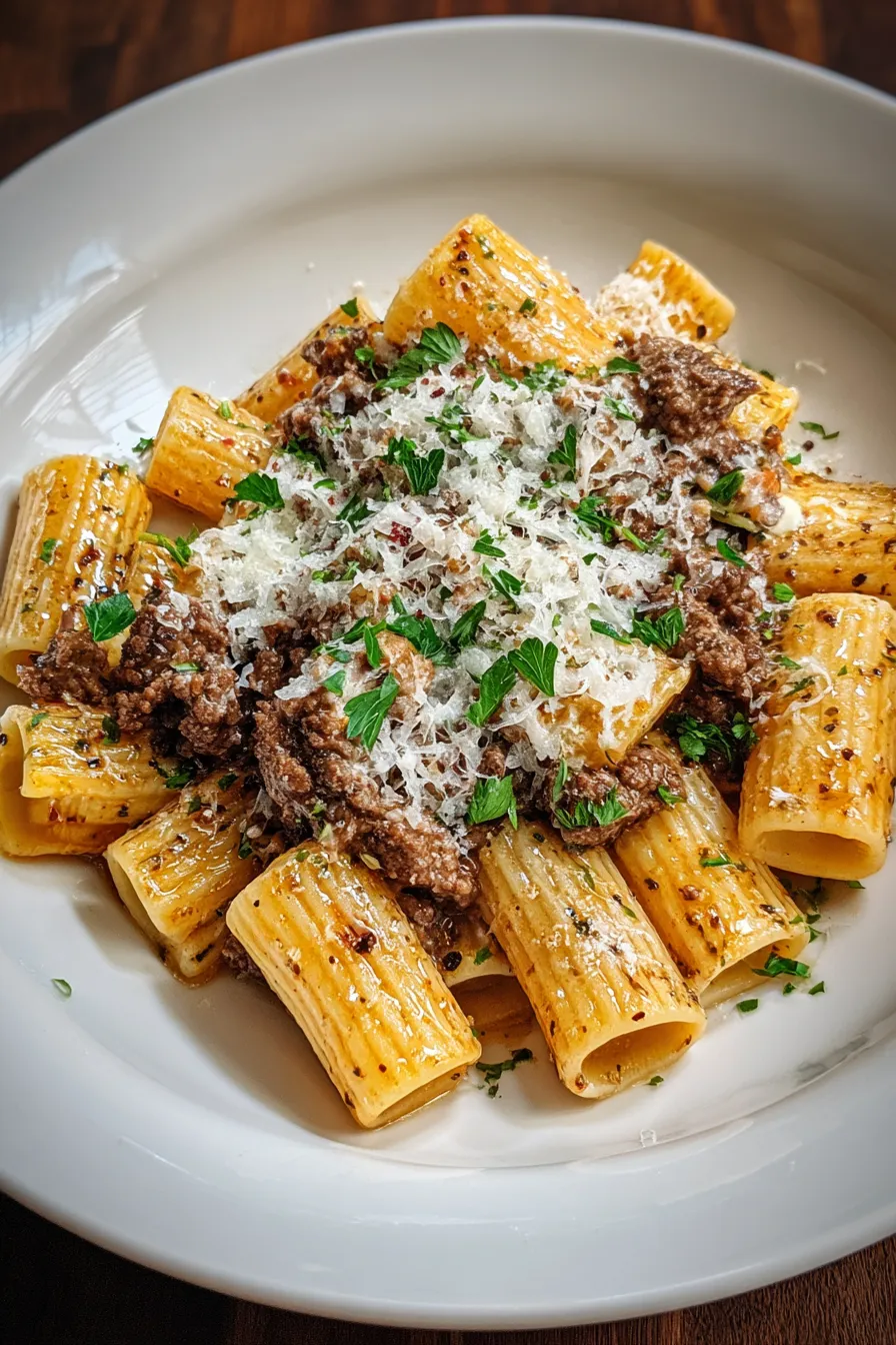 Creamy Parmesan Beef with Rigatoni – Cooking With Chef Alba