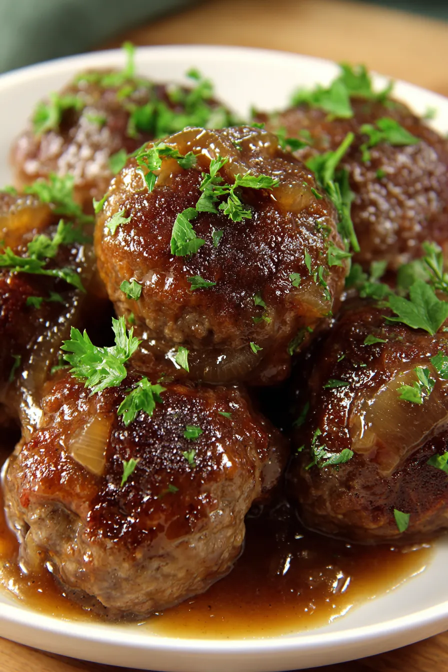 Slow Cooker Salisbury Steak Meatballs – Cooking With Chef Alba