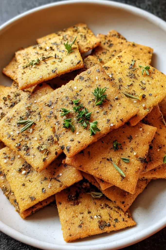 Garlic and Herb Chickpea Flour Snack Crackers – Cooking With Chef Alba