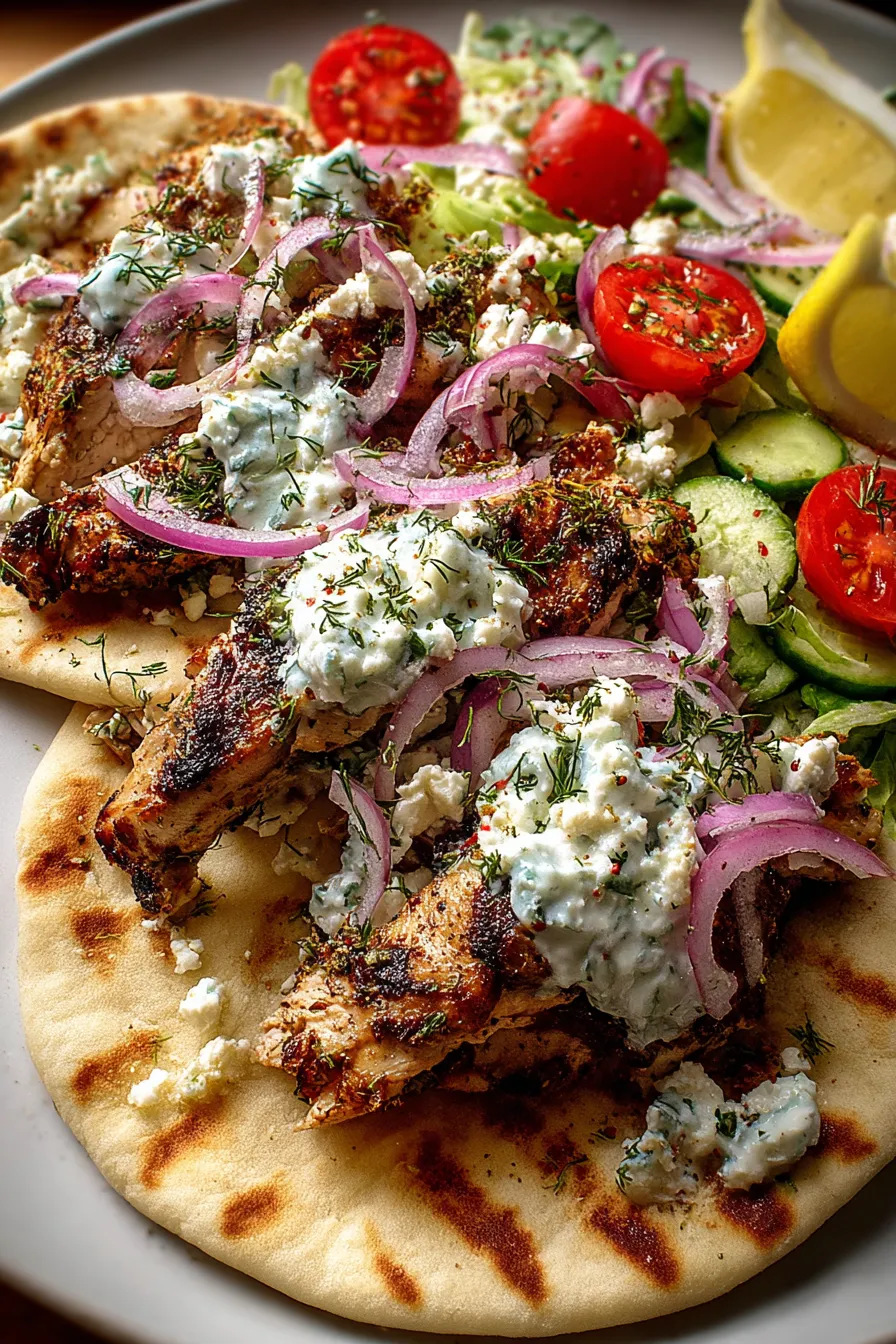 Mediterranean Chicken Gyros with Creamy Feta Tzatziki – Cooking With ...