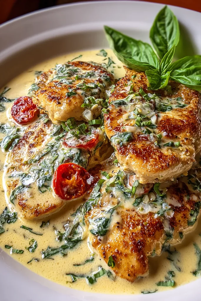 Chicken in Basil Cream Sauce – Cooking With Chef Alba
