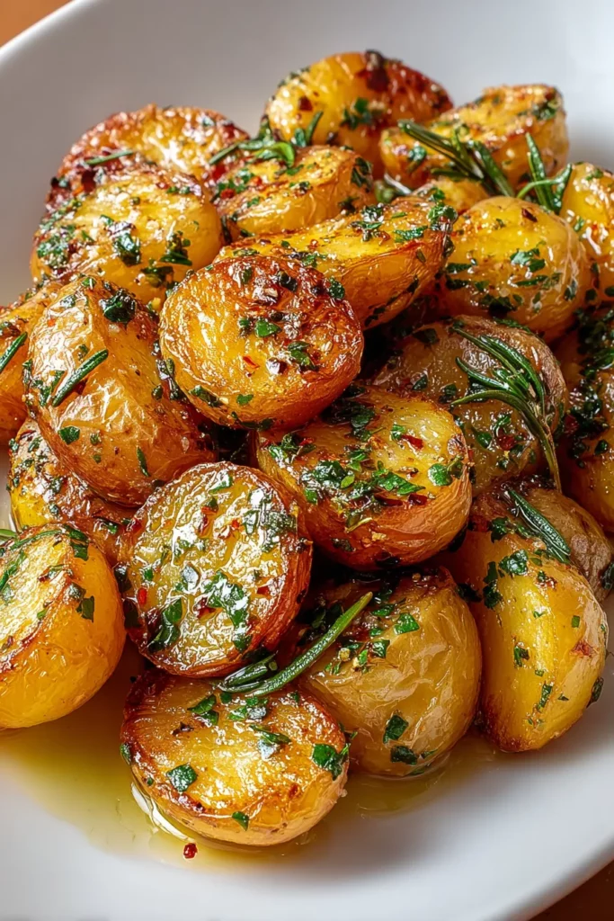 Crispy Garlic Butter Potatoes – Cooking With Chef Alba