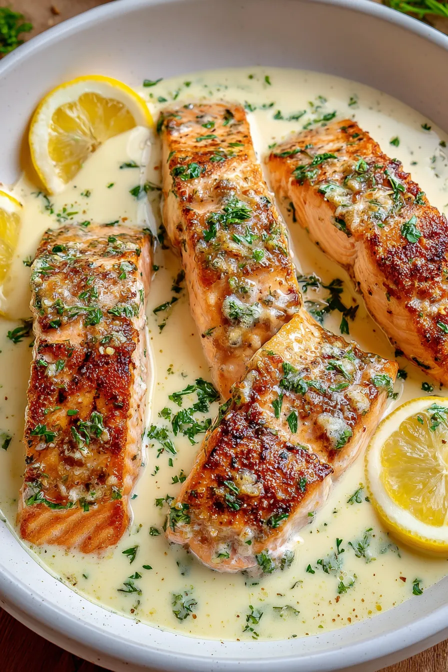 Creamy Garlic Salmon – Cooking With Chef Alba