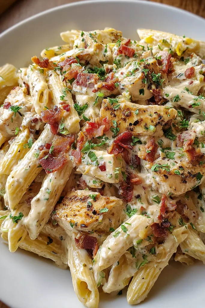 Crockpot Chicken Bacon Ranch Pasta – Cooking With Chef Alba