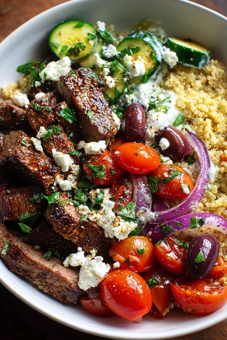 Mediterranean Steak Bowl – Cooking With Chef Alba