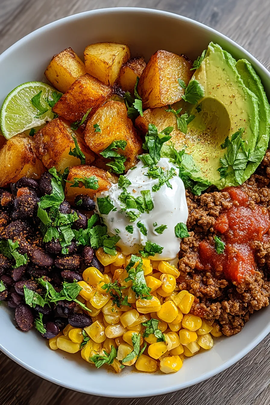 Ground Beef and Potato Taco Bowl – Cooking With Chef Alba