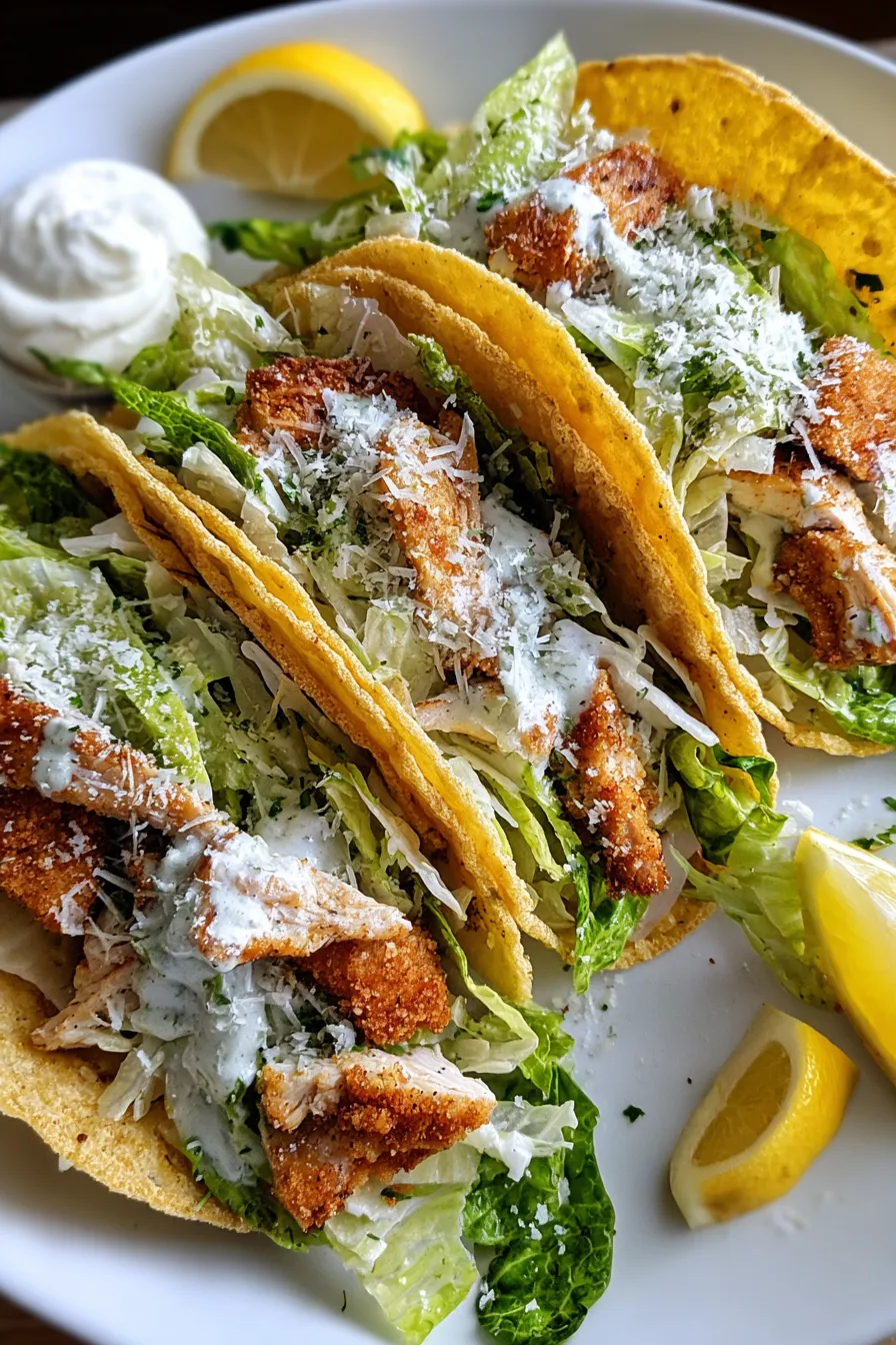 Smash Chicken Caesar Tacos – Cooking With Chef Alba