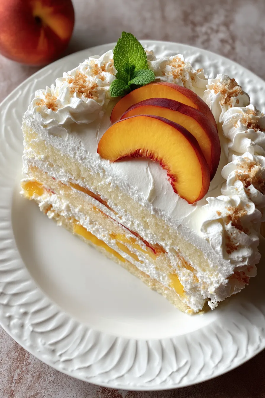 Peaches and Cream Layer Cake – Cooking With Chef Alba