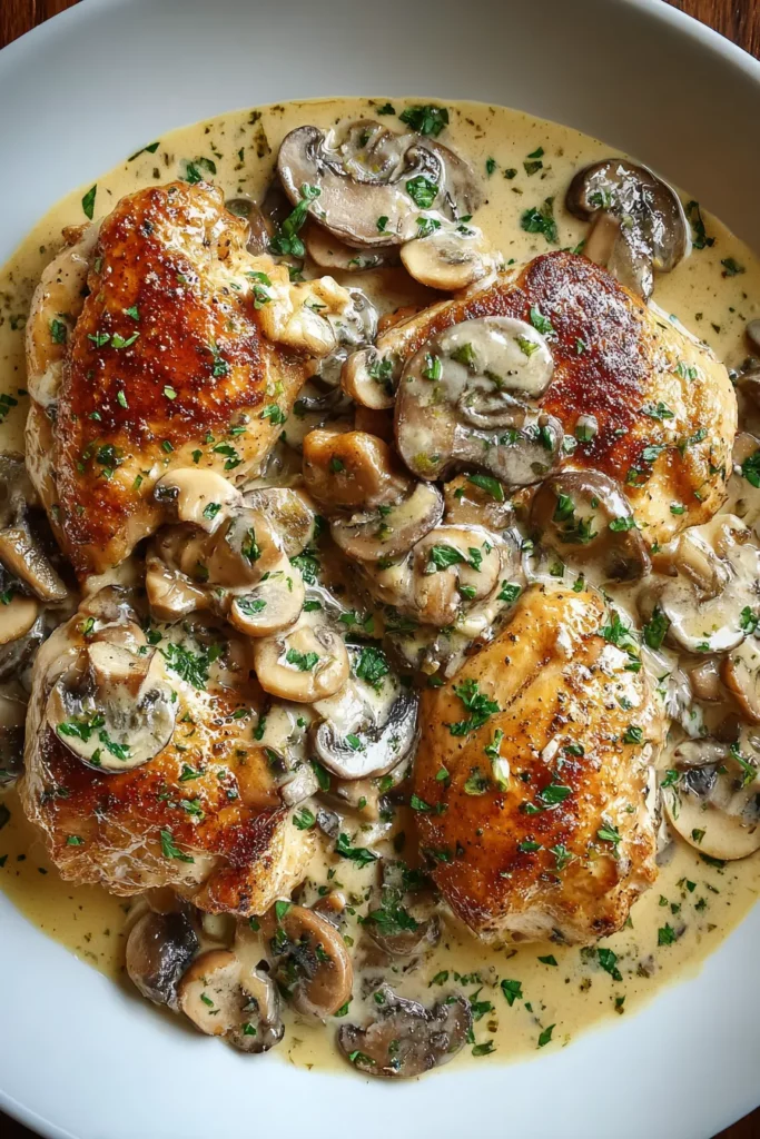 Creamy Mushroom Chicken – Cooking With Chef Alba