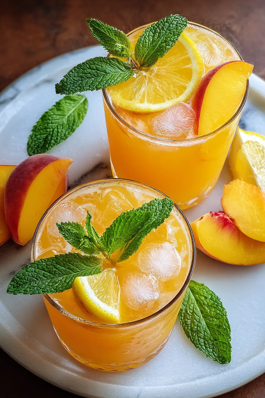 Refreshing Sweet Peach Lemonade – Cooking With Chef Alba