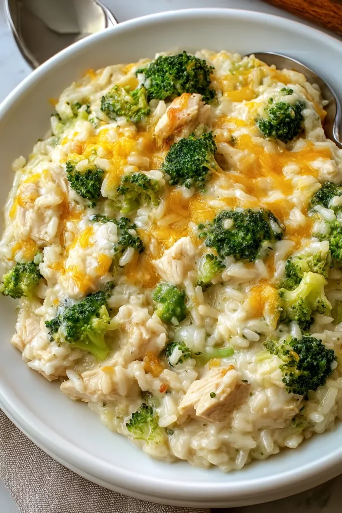Creamy Chicken Broccoli Rice Cheese Casserole – Cooking With Chef Alba
