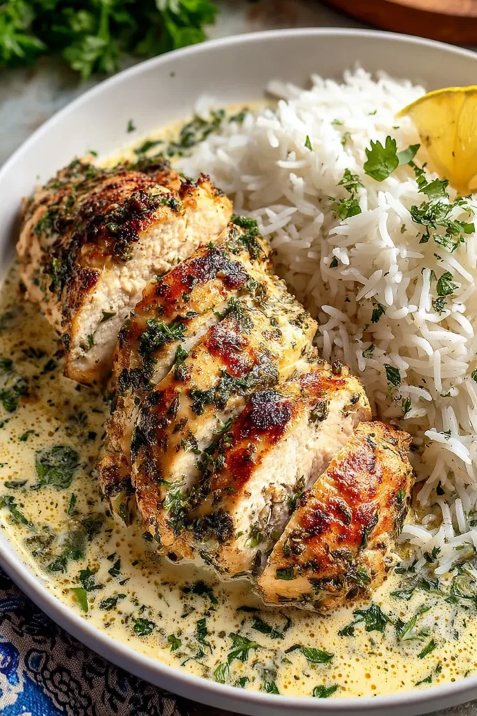 Creamy Herb Chicken & Basmati Rice – Cooking With Chef Alba