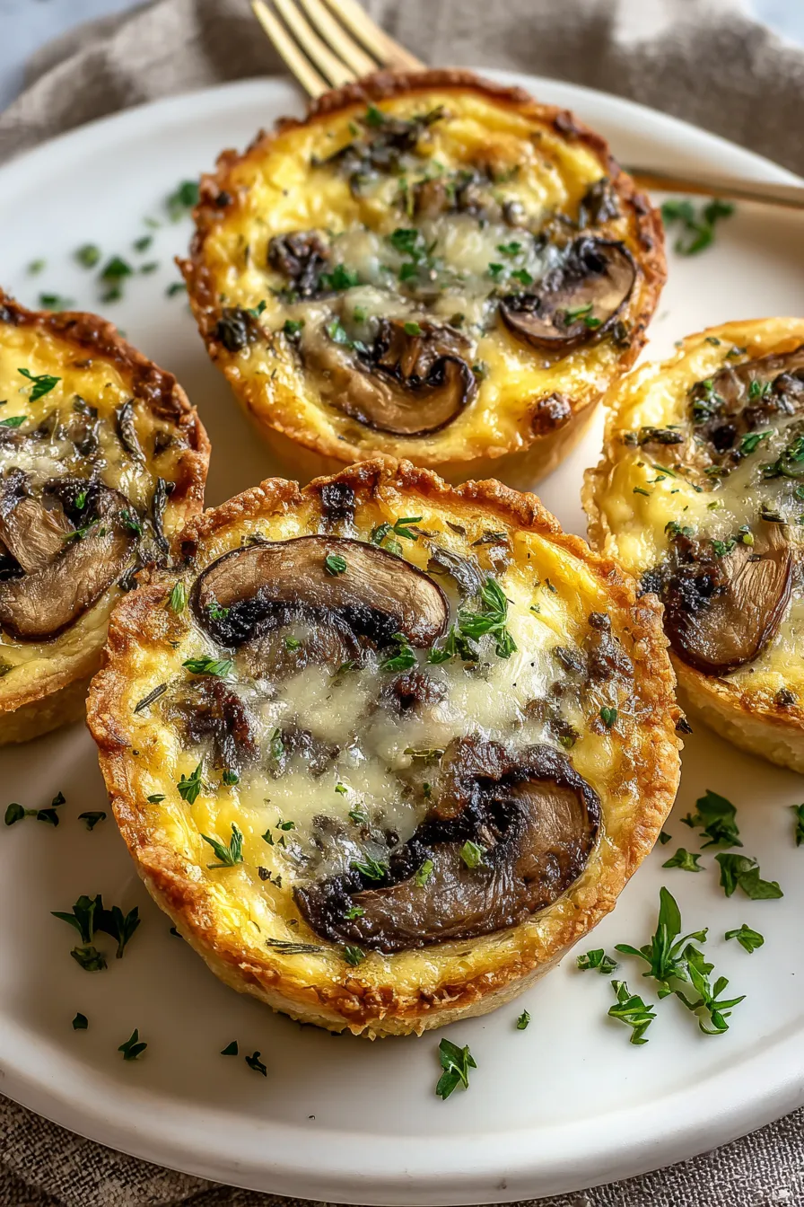 Low Calorie Mini Mushroom Quiche – Cooking With Chef Alba