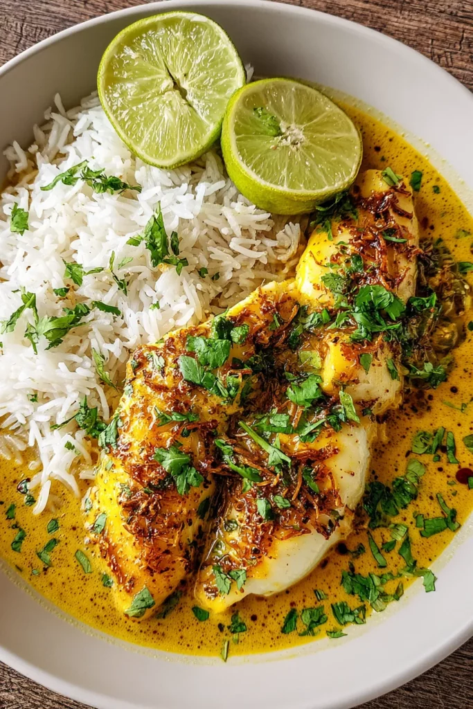 Coconut Lime Fish with Jasmine Rice and Curry – Cooking With Chef Alba