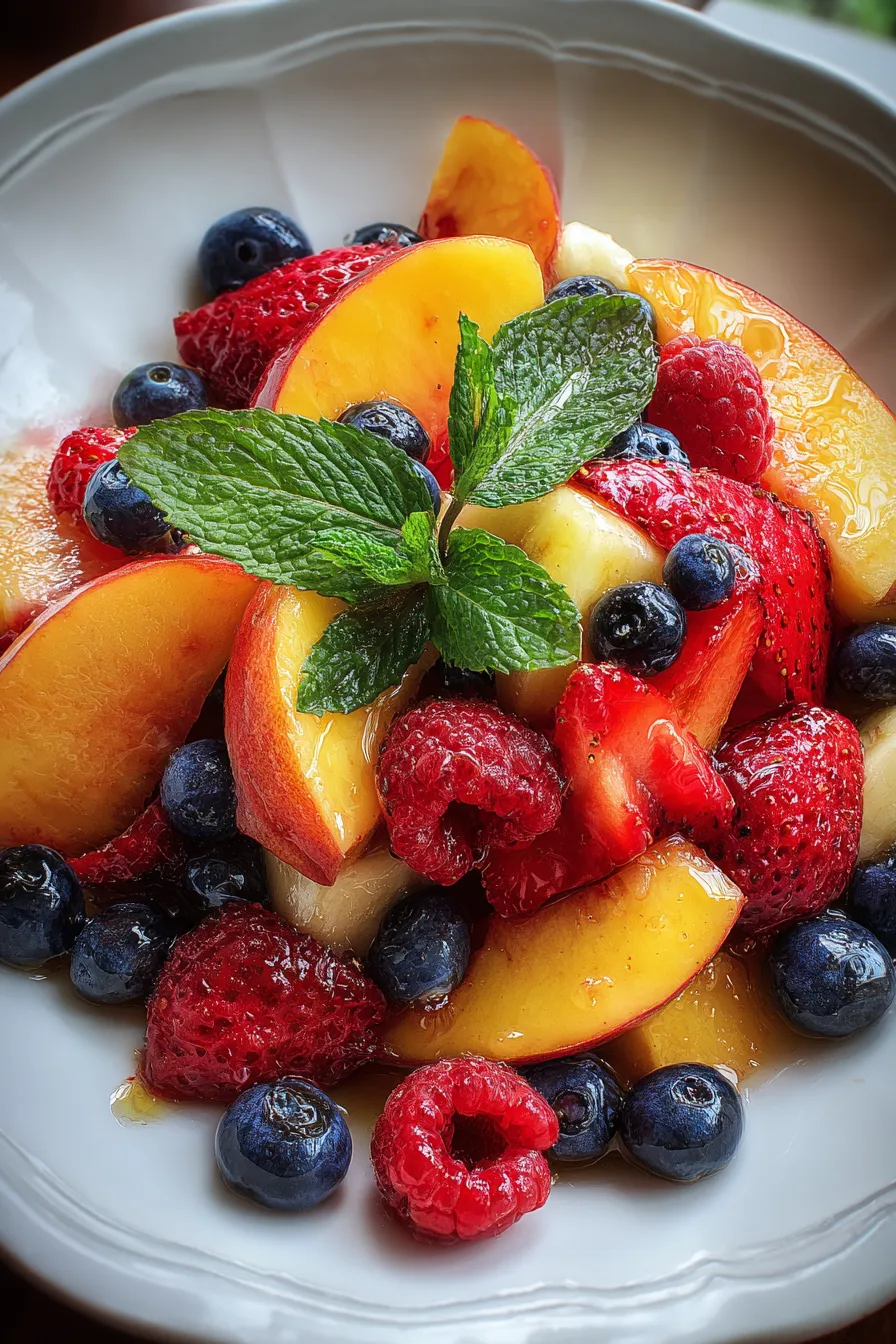 Peach Berry Fruit Salad – Cooking With Chef Alba