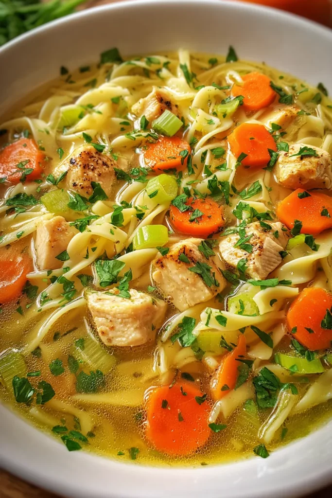 Classic Ginger Garlic Chicken Noodle Soup – Cooking With Chef Alba