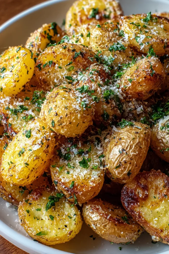 Roasted Garlic Butter Parmesan Potatoes – Cooking With Chef Alba