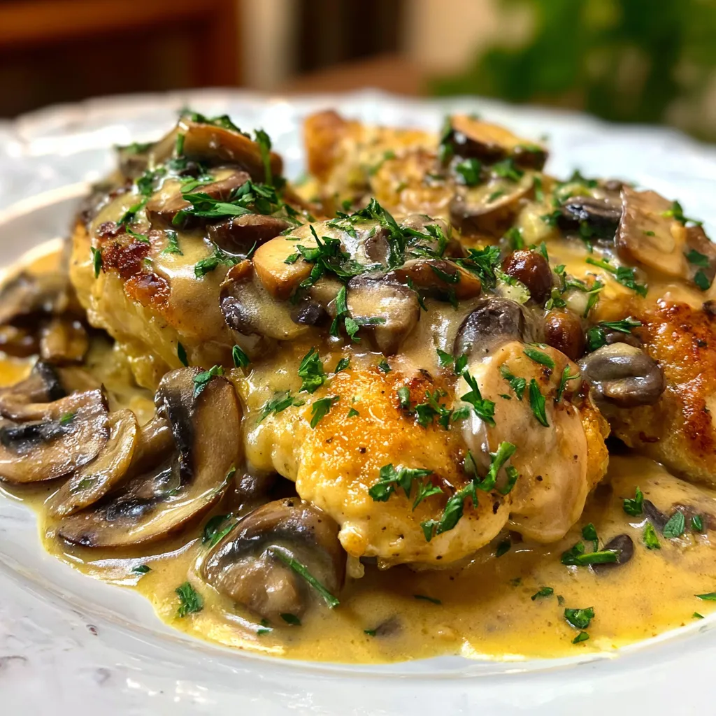 Savory Creamy Smothered Chicken in Rich Mushroom Gravy – Cooking With ...