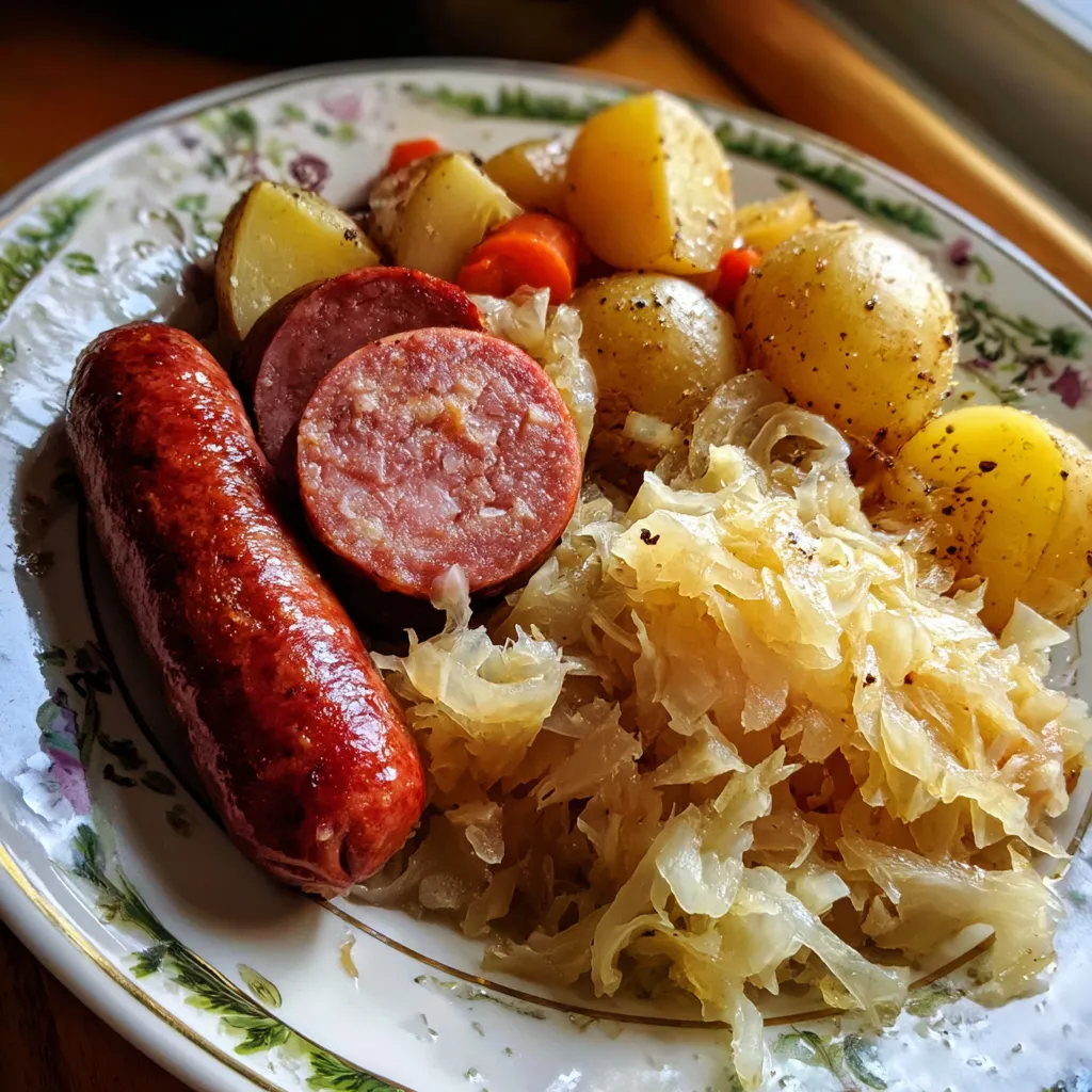 Crockpot Polish Sausage, Sauerkraut And Potatoes – Cooking With Chef Alba