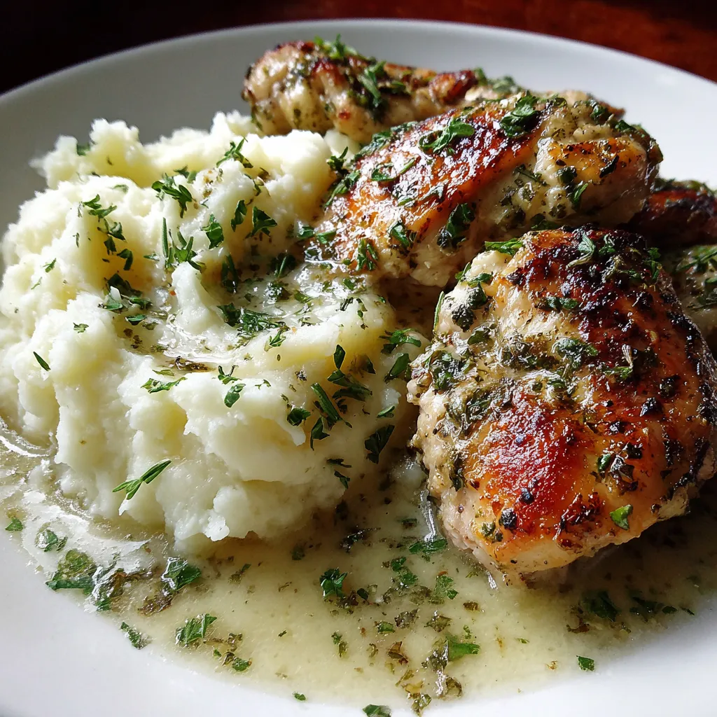 Garlic Herb Chicken with Creamy Mashed Potatoes – Cooking With Chef Alba