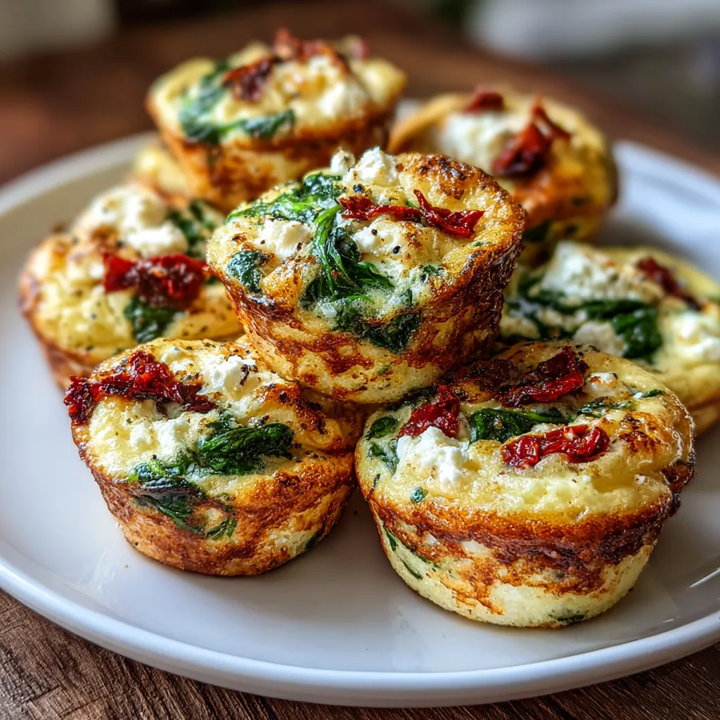 Savory Spinach, Feta, and Sun-Dried Tomato Egg Muffins – Cooking With ...