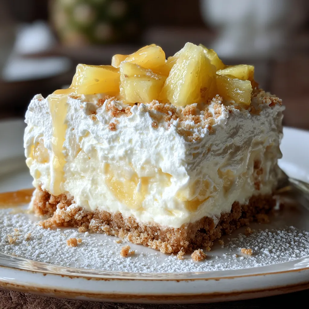 No Bake Pineapple Cream Dessert – Cooking With Chef Alba