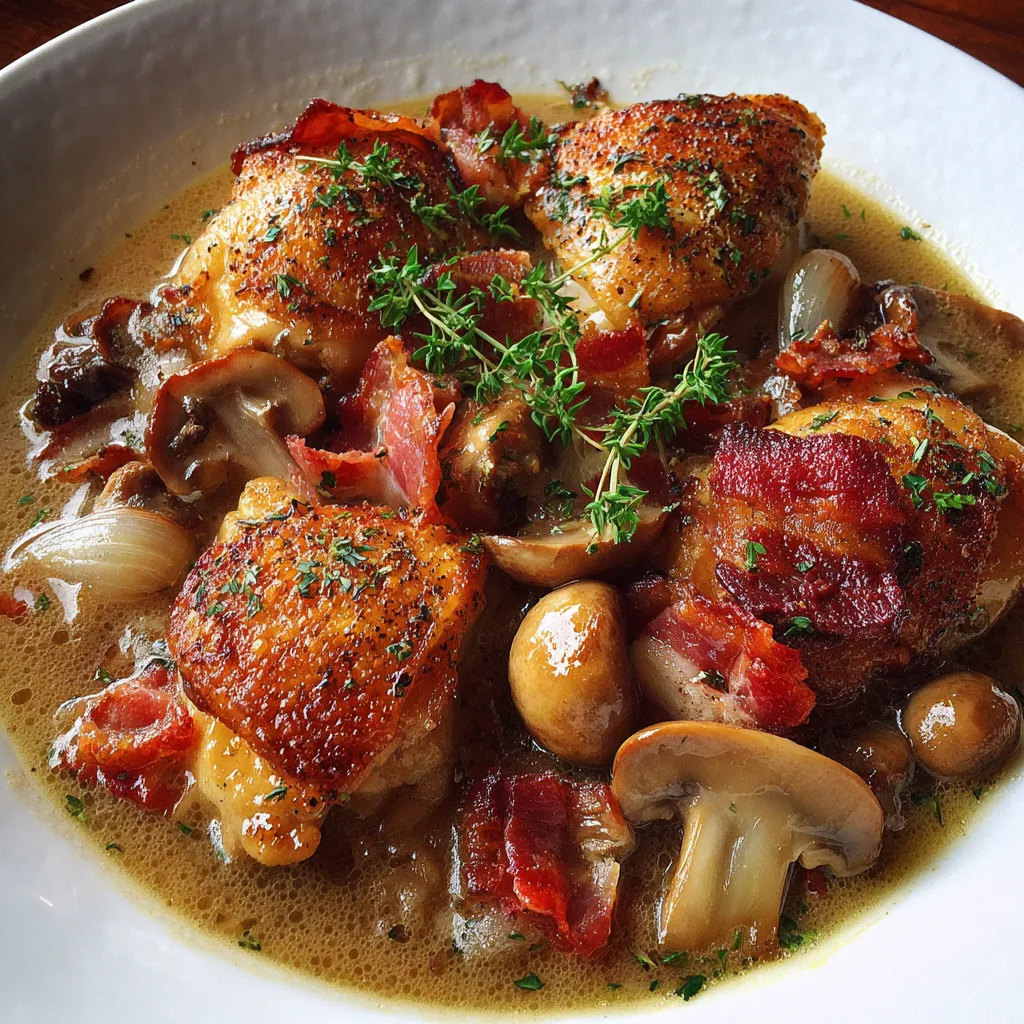 Savory Chicken Fricassée With Shallots And Bacon – Cooking With Chef Alba