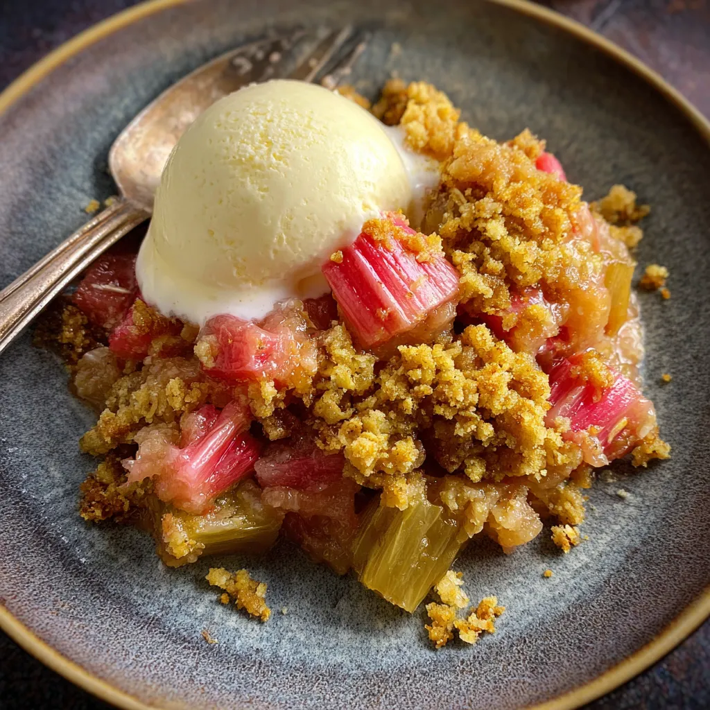 Sweet and Tangy Baked Rhubarb Crumble – Cooking With Chef Alba
